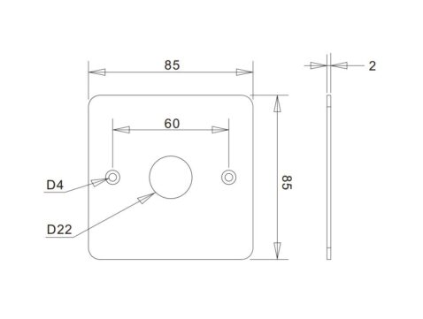 22mm Stainless steel plates for access control